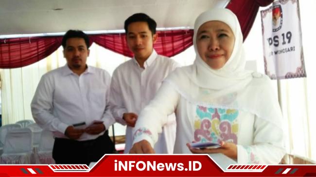 Pesan Khofifah Usai Nyoblos di TPS Minta Relawan Kawal Suara Hingga TPS dan Penghitungan