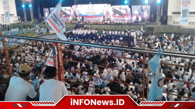 Pendukung Menyemut, Bersholawat untuk Kemenangan Prabowo-Gibran